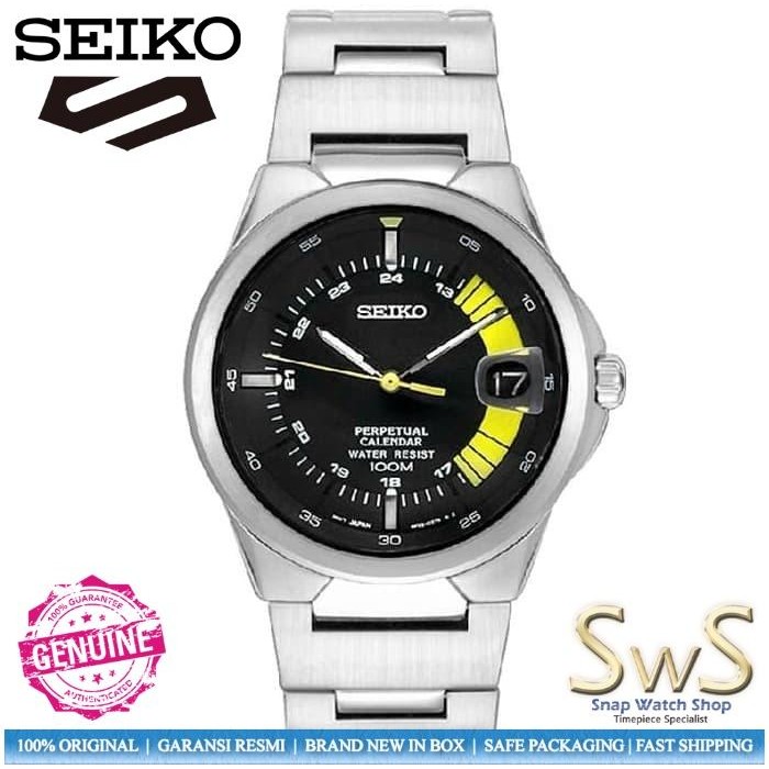 Jual SEIKO Classic SLL135P1 SLL135 Seiko Perpetual Calendar Original ...