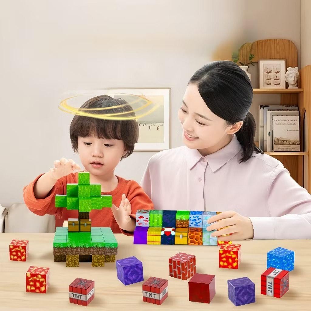 Jual Magnetic Building 4D Cubes Magnetik 5D Puzzle Balok karakter Blok ...