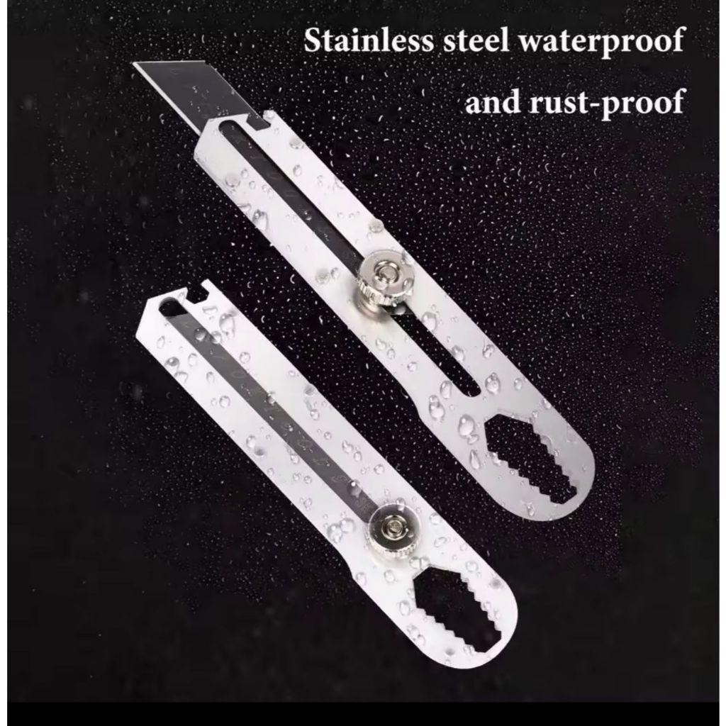 Jual Pisau Cutter Stainless Besi 9in1 Cutter Stainless Pemotong Kertas ...