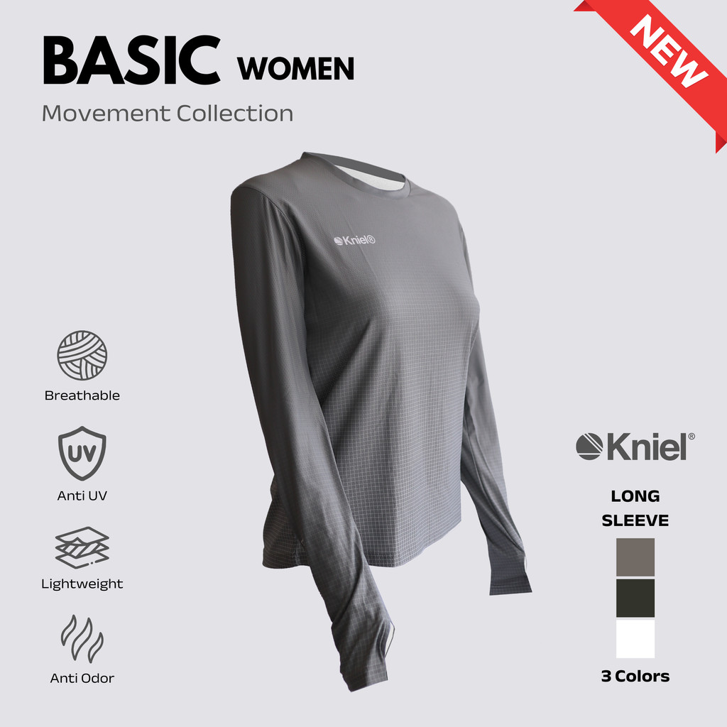 Jual Basic Series [NEW]- Women Long Sleeve - Running Sports Jersey Kaos ...