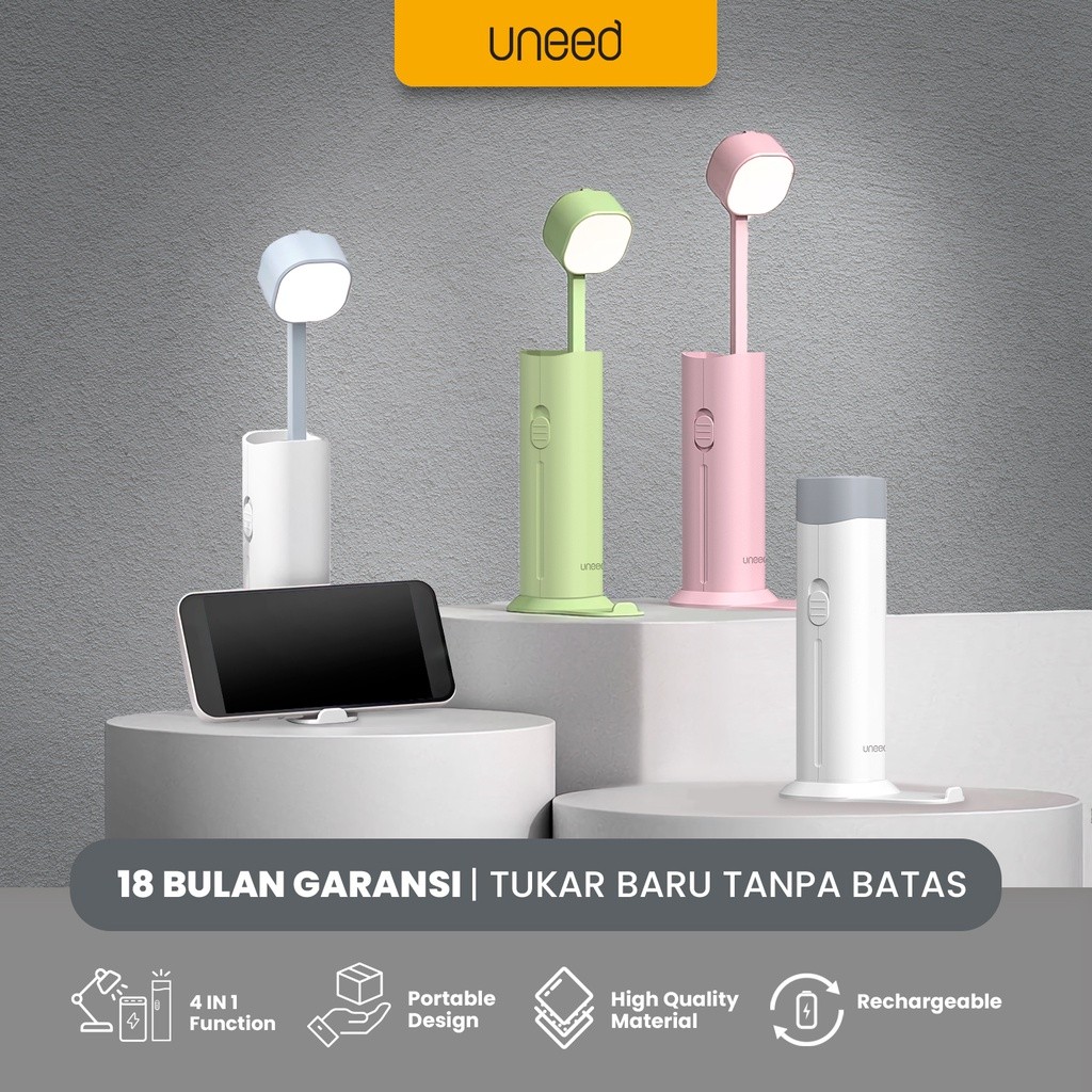 Jual UNEED 4 IN 1 Portable LED Desk Lamp Torch with Powerbank and Phone ...