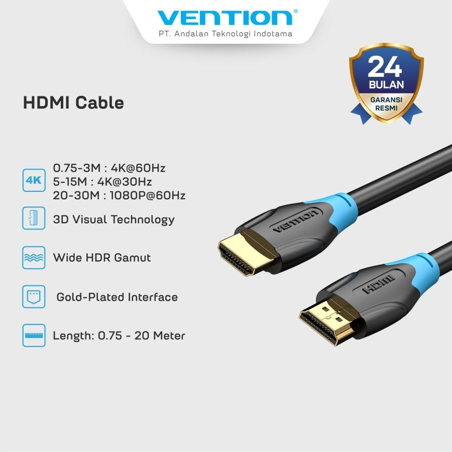 Jual Kabel HDMI Vention Cable HDMI 3D UHD 4K 60Hz 30Hz 1080P PVC ...
