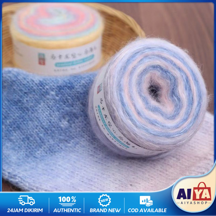 Jual 50 Gram Benang Rajut Katun Mohair Macaron / Mohair Warna / Benang ...