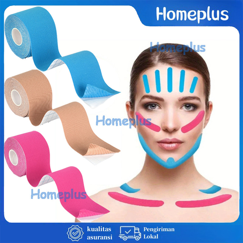 Jual 2.5CM X 5M Facial Myofascial Lift Tape V Shaped Face Lift Tape ...