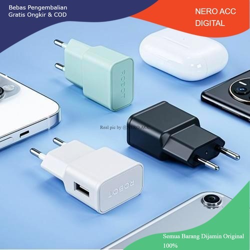 Jual Kepala Charger Robot RTK8 USB 10 Watt 2.4A Original Fast Charging ...