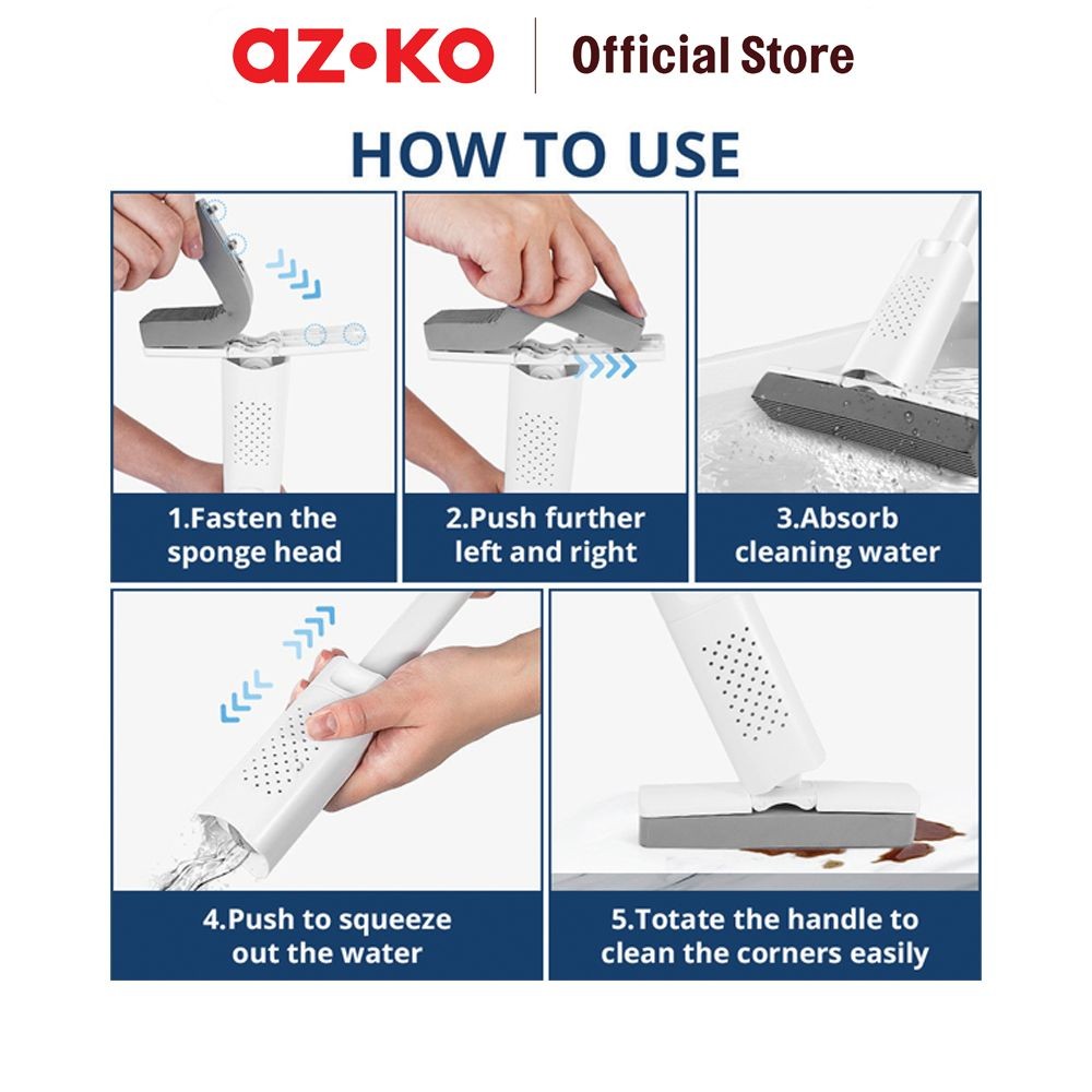 Jual AZKO Proclean Alat Pel Mini Pva - Putih/Abu-Abu Pelan Lantai ...