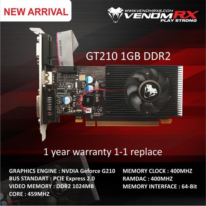 Jual VGA VENOMRX GT 210 1GB DDR2 | Shopee Indonesia