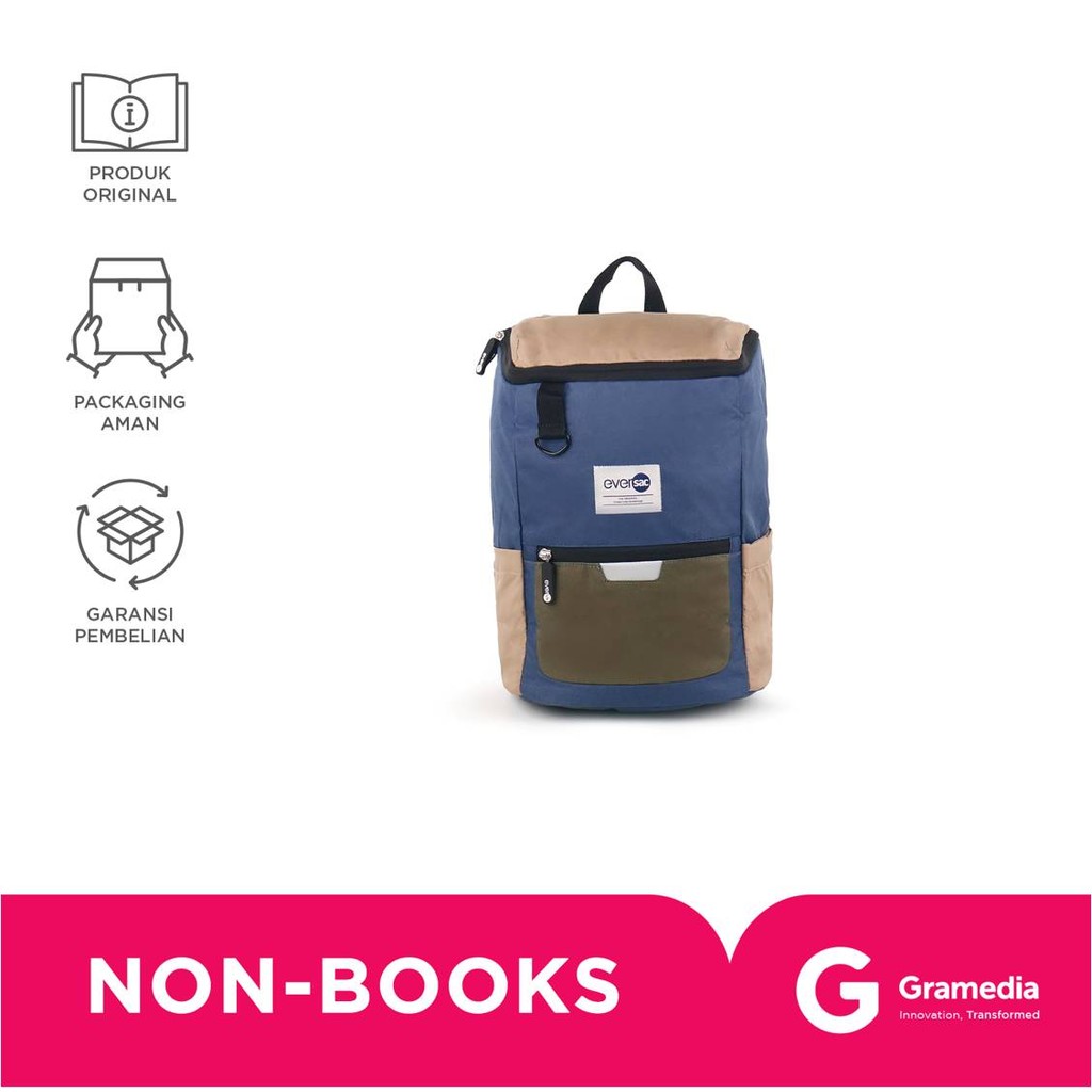 Jual Eversac Backpack Miniju Alpha Navy Army Khaki | Shopee Indonesia