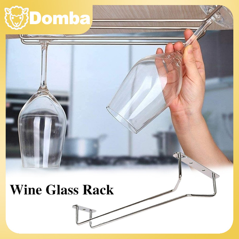 Jual Gantungan Gelas Wine 1 Baris - Rak Gelas Gantung- Untuk Bar, Dapur & Cafe - Material Besi ...