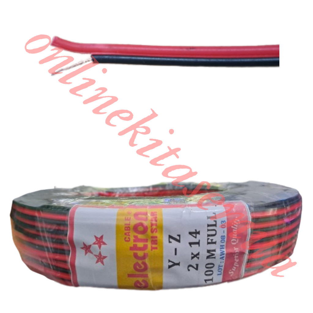 Jual Kabel Led Strip NYZ 2x14 Merah Hitam Electron 100meter FullCO ...