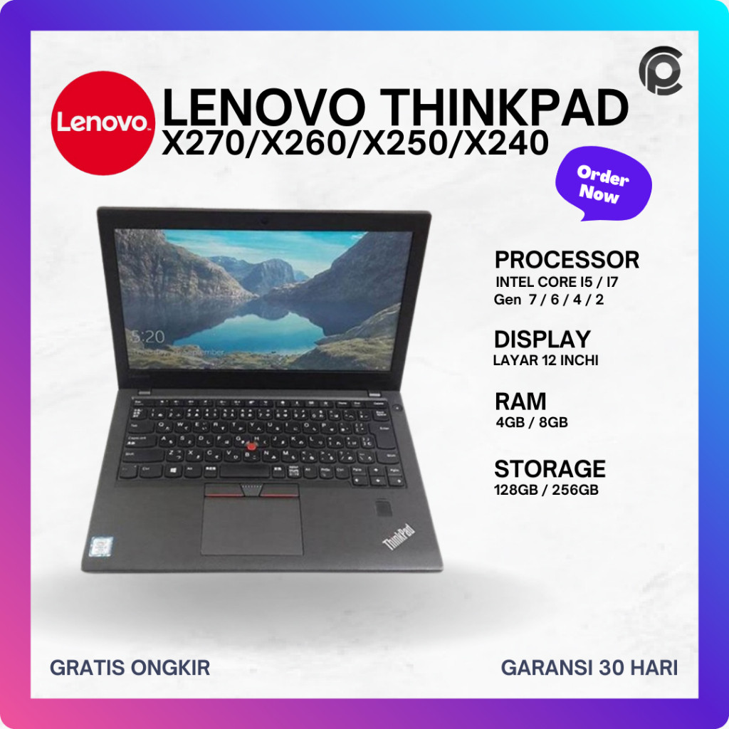 Jual Lenovo Thinkpad X280 X270 X260 X250 X240 X220 x230 i5 i7 gen 5 gen 6 Laptop Kerja terawat ...
