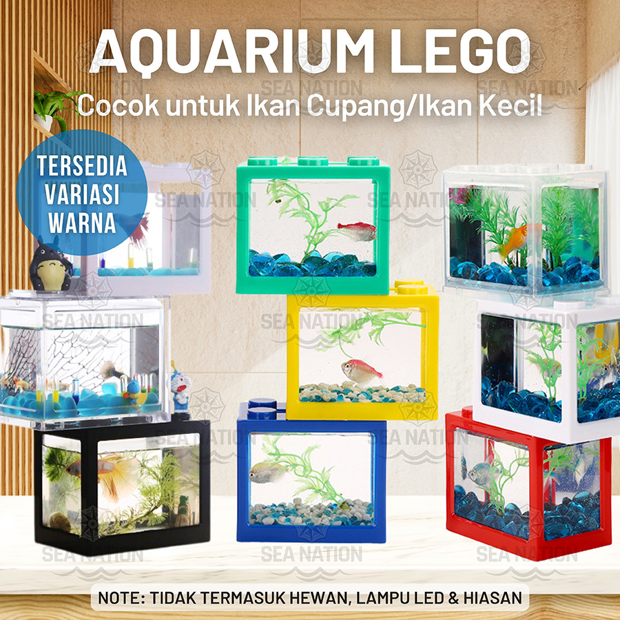 Jual Soliter Tank Mini Akrilik Lego Susun Aquarium Tempat Kandang Block ...
