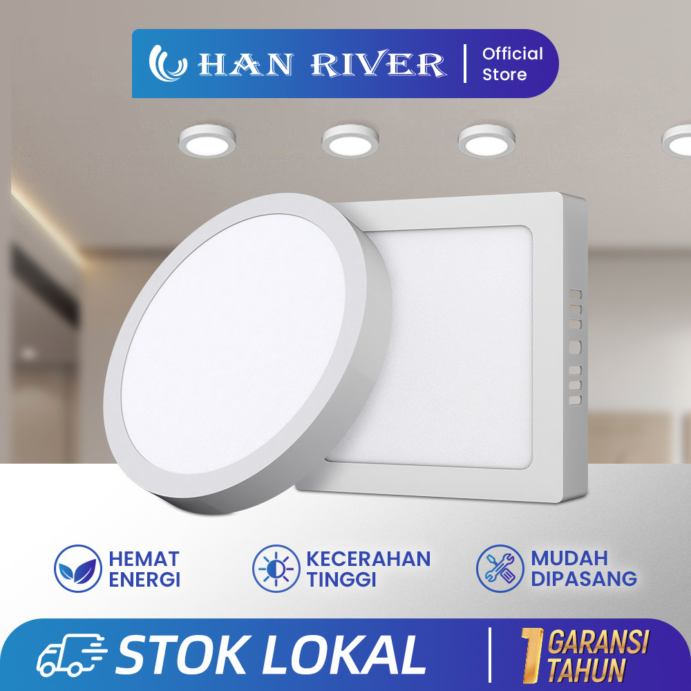 Jual Han River Lampu Downlight Outbow 24W 18W 12W 6W Bulat/Kotak Lampu ...