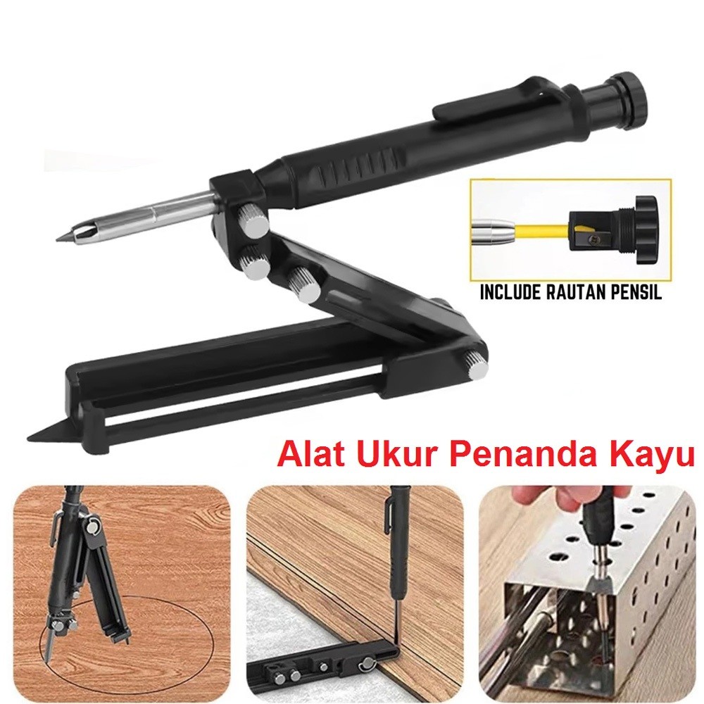 Jual Alat Ukur Penanda Kayu Multifungsi Dengan Rautan Pensil untuk ...