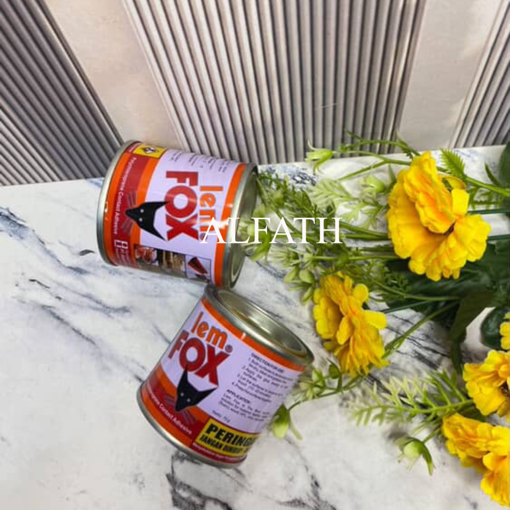 Jual Lem Fox Kaleng Merah 70gr - Lem Kuning Serbaguna / Lem Kayu / Lem ...