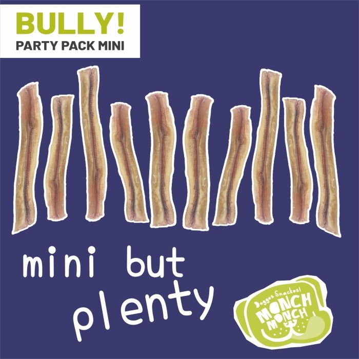 Jual Bully stick mini party pack | Monch Monch (dog chew snack / dog ...