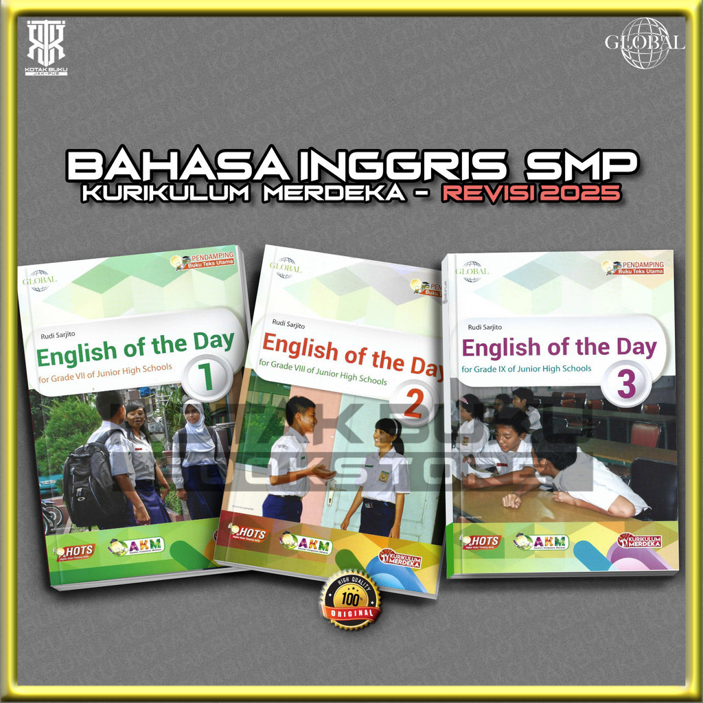 Jual Buku Bahasa Inggris kelas 7 8 9 SMP Kurikulum Merdeka / English Of The Day / Revisi 2025 ...