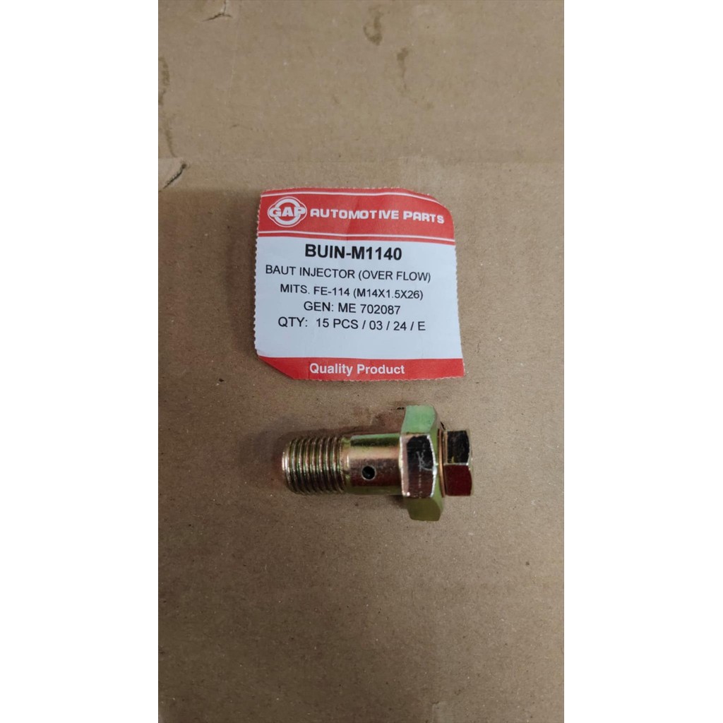 Jual Baut Mur Nozzle Injector Solar PS100 PS120 Canter PS125 M14 ...