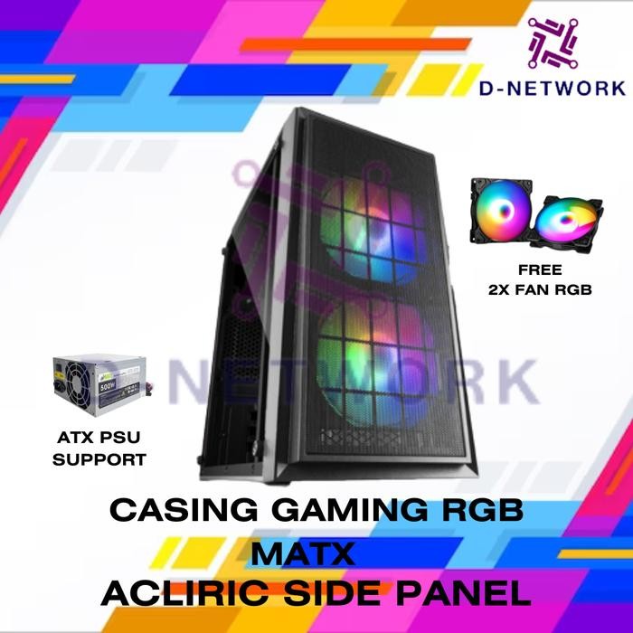 Jual CASING PC/KOMPUTER GAMING RGB MATX VENOMRX KHAZRA - NON PSU | Shopee Indonesia