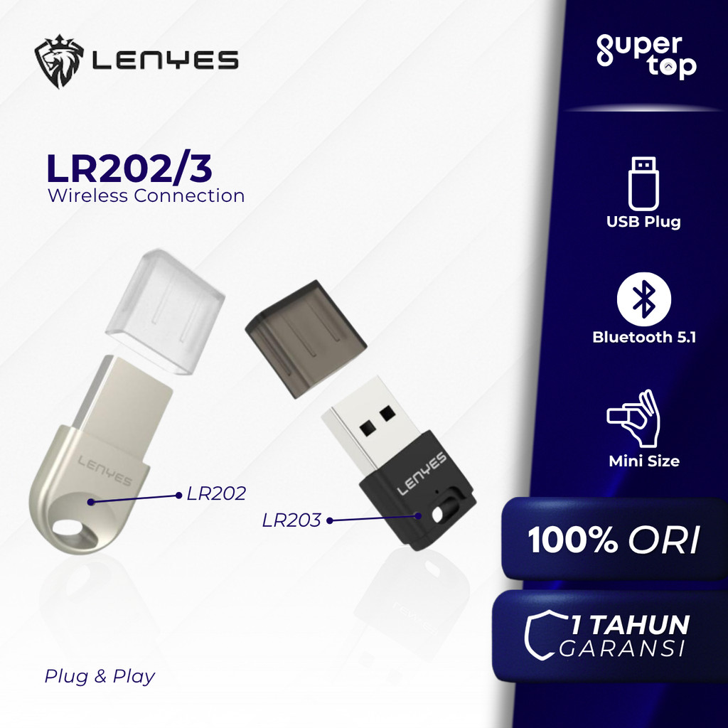Jual LENYES LR202 LR203 Bluetooth Receiver USB Wireless 5.1 Adapter Alat Bluetooth Audio Mobil ...