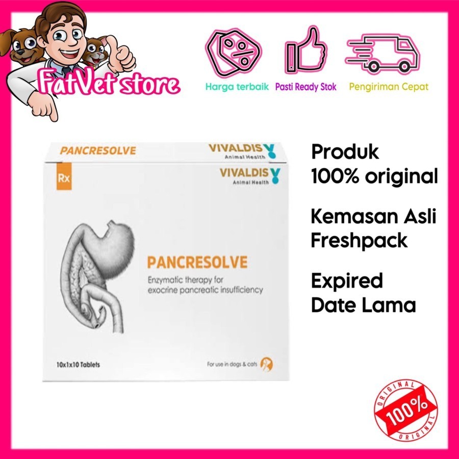 Jual Pancresolve enzym pencernaan anjing kucing original mirip panakare ...