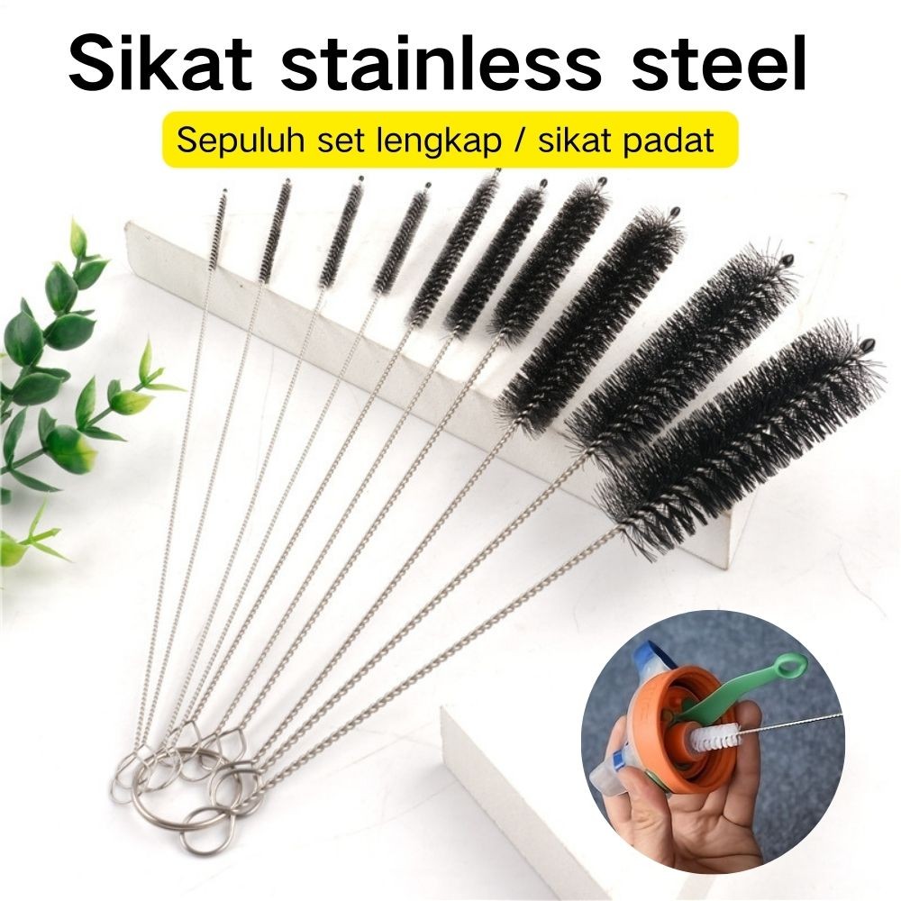 Jual 10Pcs Sikat Tabung Reaksi Nilon Baja Tahan Karat Sikat Pembersih ...