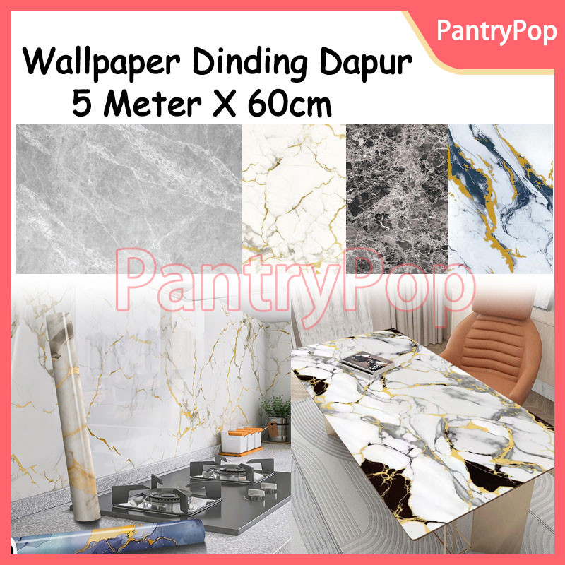 Jual Wallpaper Dinding Dapur 5 Meter X 60cm Bahan Alumunium Foil Motif ...