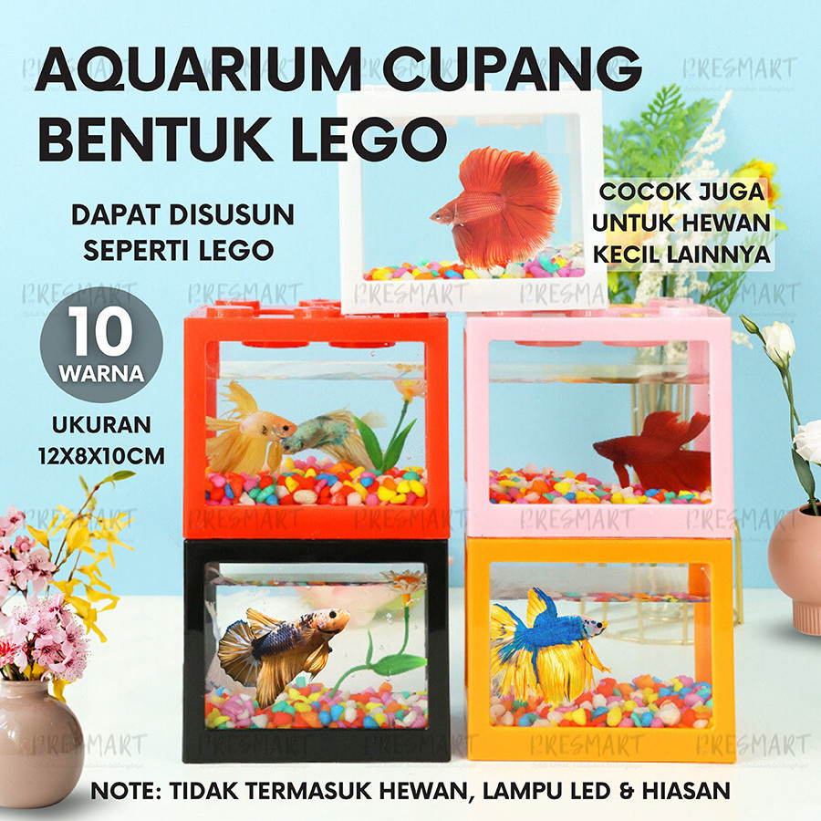 Jual Lego Susun Mini Akrilik Soliter Aquarium Tempat Kandang Block ...