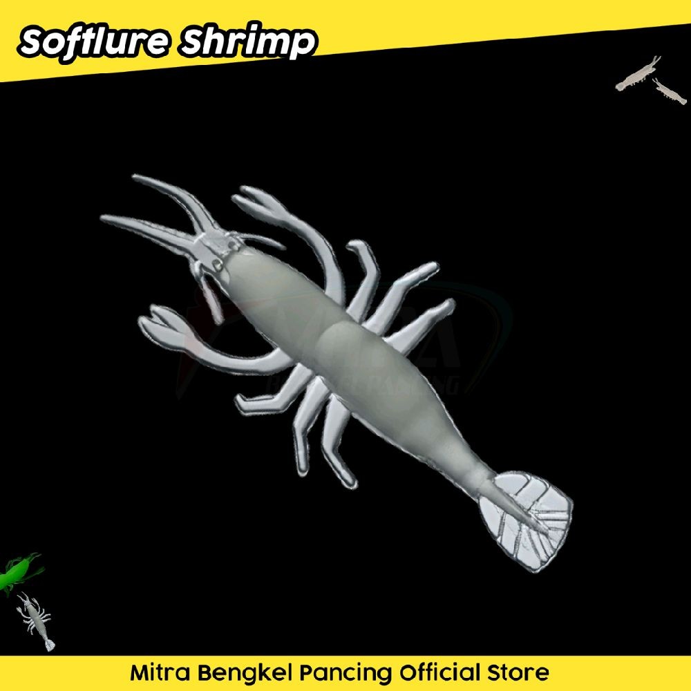 Jual Umpan Pancing Udang Soft Lure Silicone Tiruan Soft Bait Shrimp ...