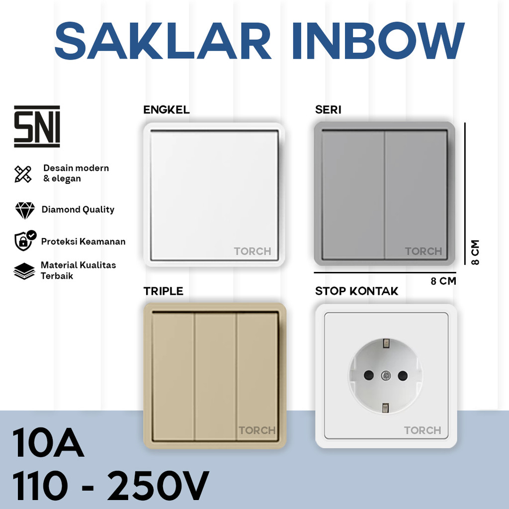 Jual Premium Saklar Lampu Tanam / Inbow IB Engkel Seri Triple Stop ...