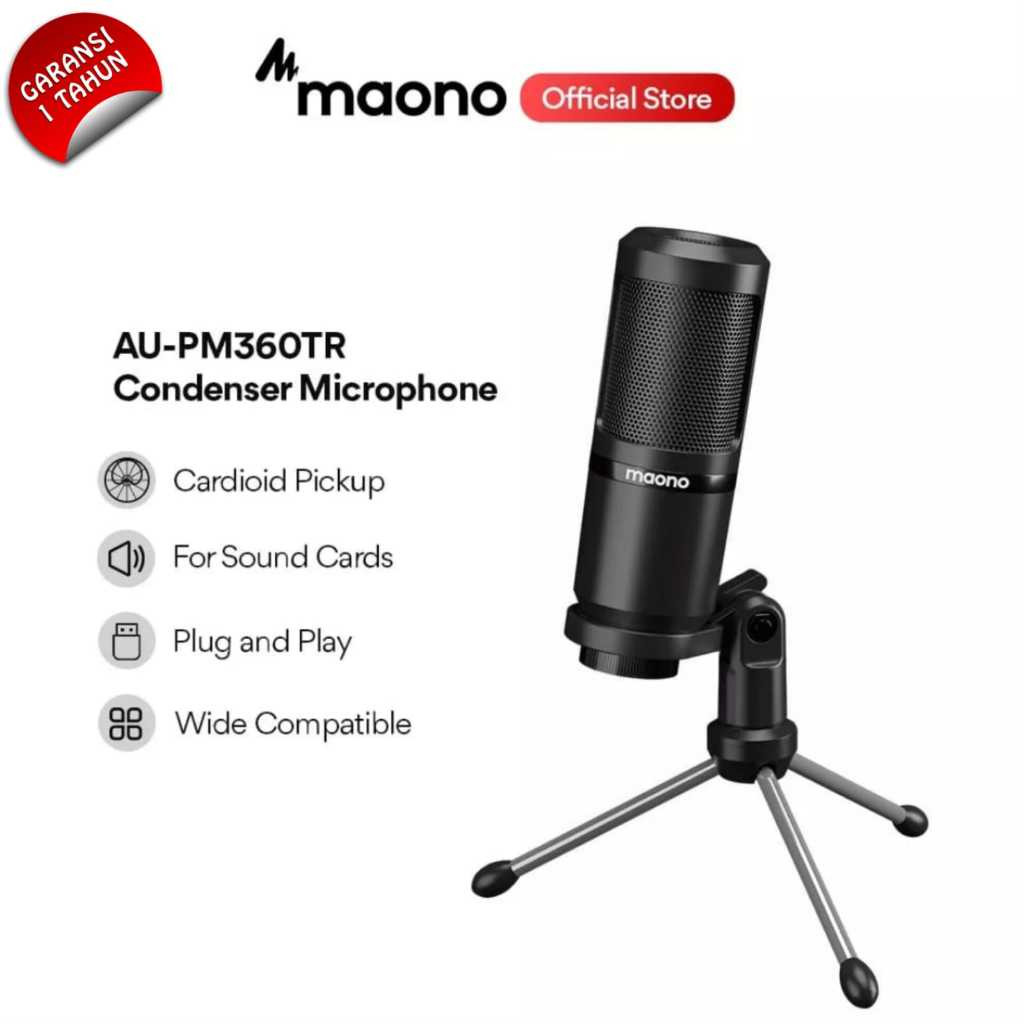 Jual MAONO PM360TR Microphone Condensor Tripod Meja for Mic Live ...