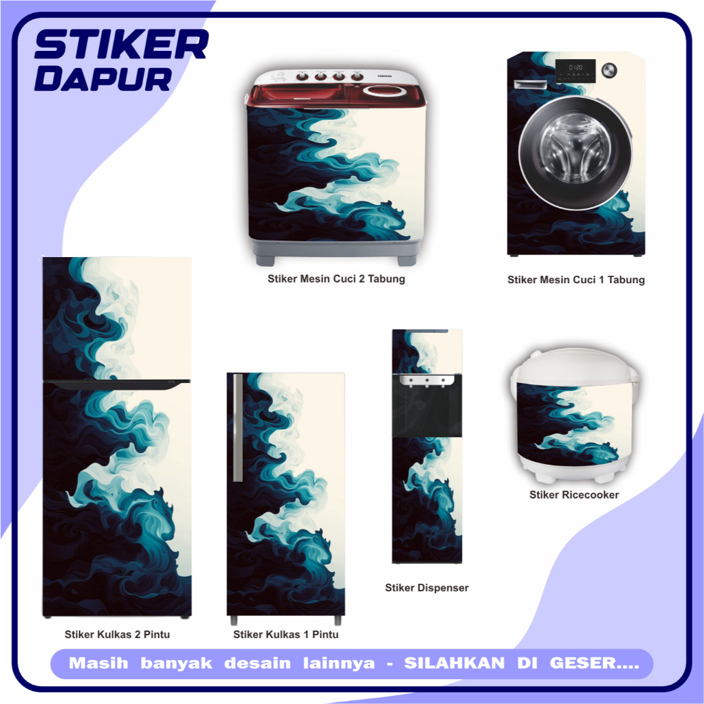 Jual Sticker Kulkas, AC, Mesin Cuci, Dispenser Banyak Motif Gradasi ...
