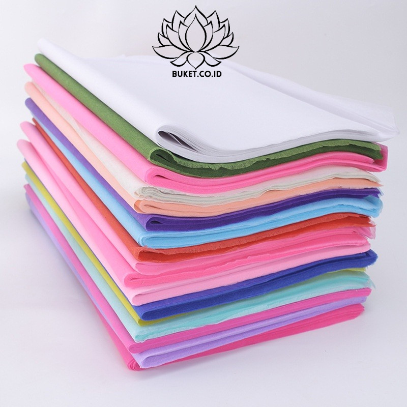 Jual [1 LEMBAR] FLOWER WRAPPING PAPER KOREAN PREMIUM COTTON 50x50 ...