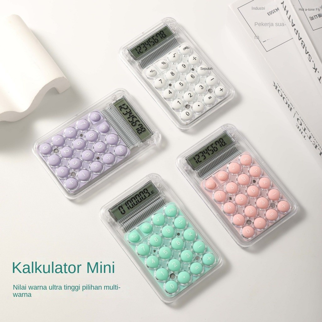 Jual Kalkulator Mini Transparan /Kalkulator Kecil Imut/Kalkulator Mini ...