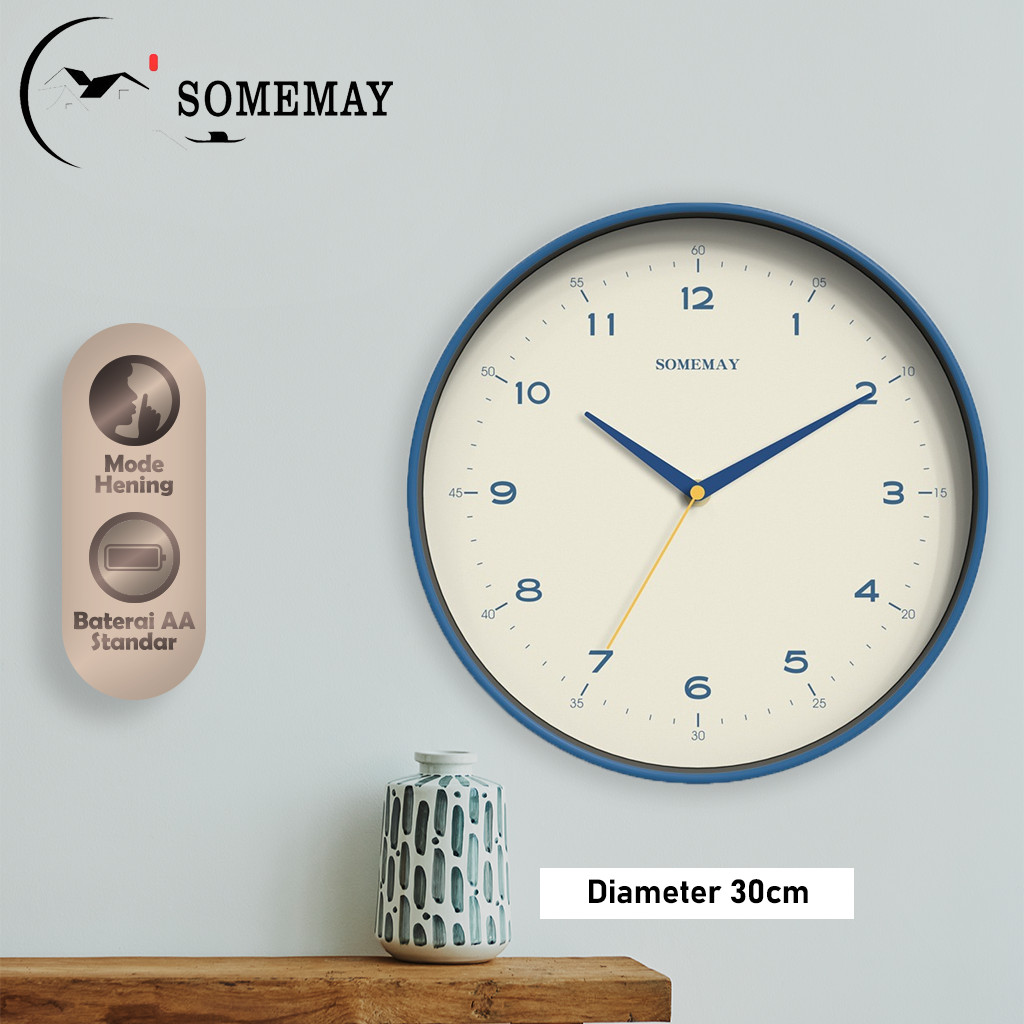 Jual SOMEMAY Jam Dinding M68/ Jam dinding aesthetic diameter 30 cm/ Jam ...