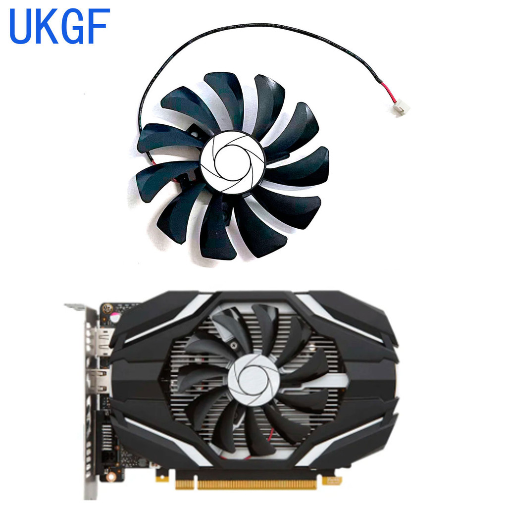 Jual 85mm HA9010H12F-Z DC 12V 0.57A 2Pin GTX1050 Ti Cooler Fan For MSI ...