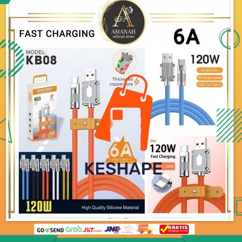 Jual Kabel 6A 120W Fast Charging Super Charger USB Micro / Type C ...