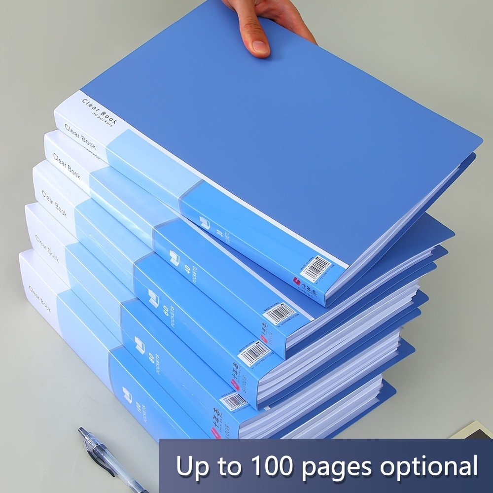 Jual 1 pack, 10-100 pages folder information book, A4 multi-layer ...