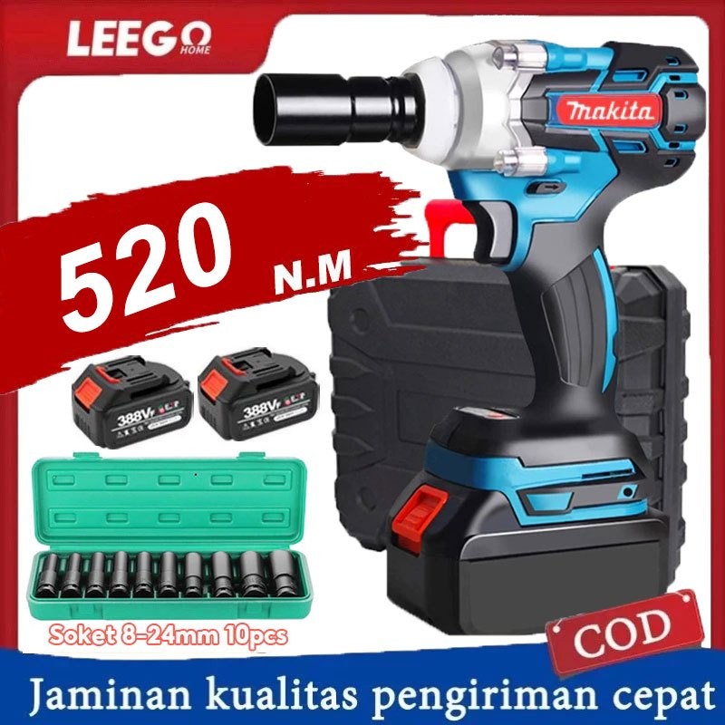 Jual Impact Wrench 588V 680N/M Cordless Brushless Mobil Impact 2baterai impek baterai torsi ...