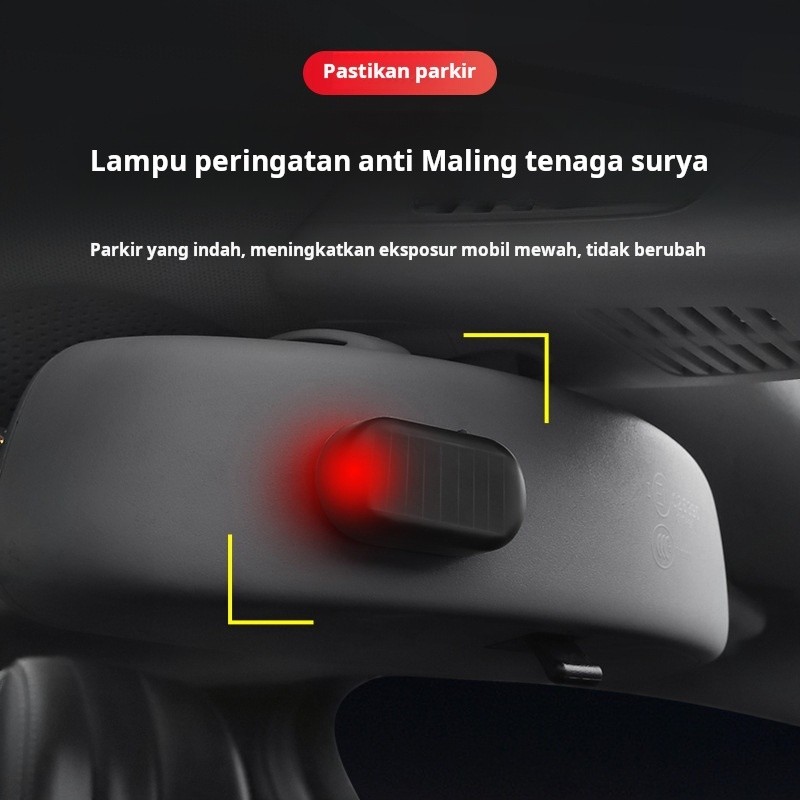 Jual 2pcs Lampu anti maling tenaga surya mobil Simulasi lampu ...