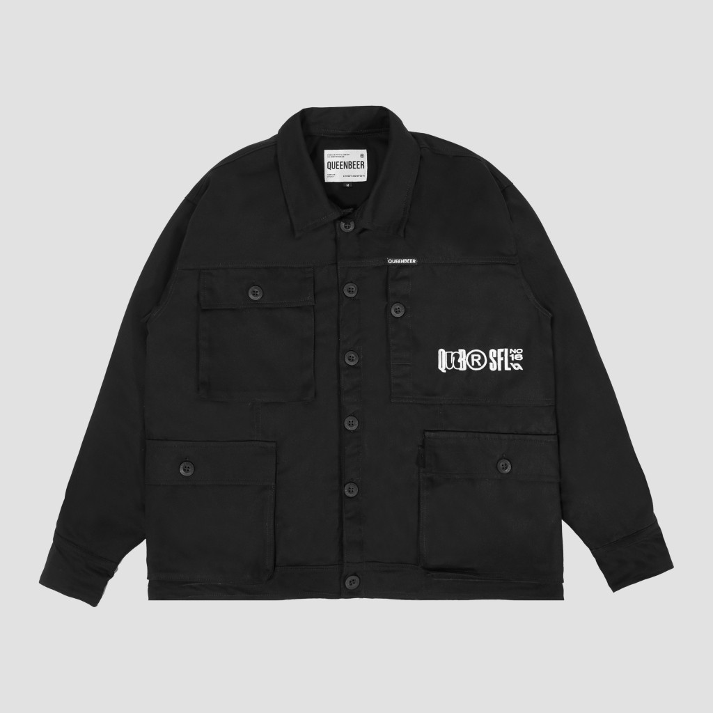 Jual Queenbeer - Jacket Harvey Black | Shopee Indonesia