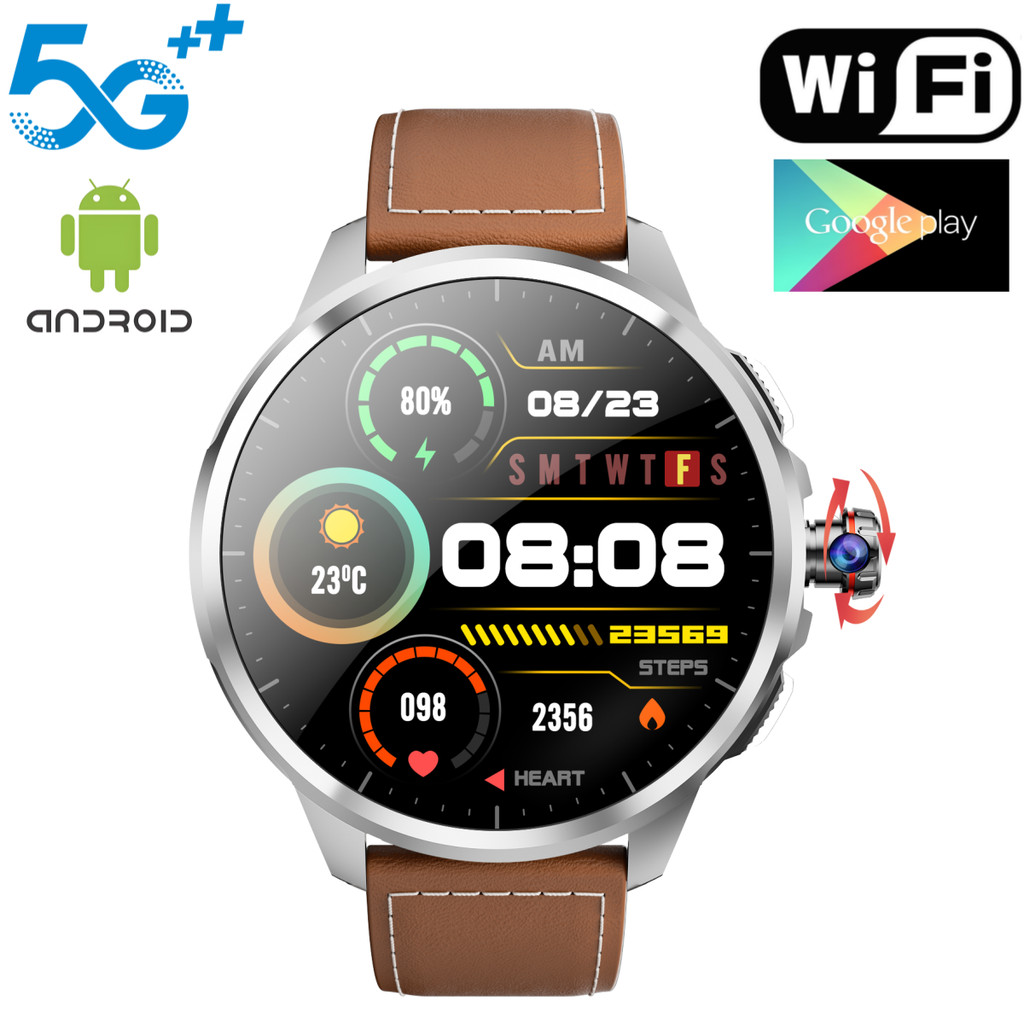 Jual Origianl H99 Smartwatch Amoled 4G Smart Watch Men Students With 190° Rotary Camera GPS ...