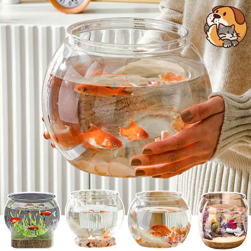 Jual 5 Size Akuarium Toples Plastic Ikan Hias Aquarium Bulat Aquarium ...