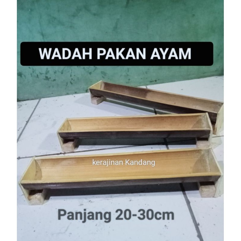 Jual TEMPAT MAKAN AYAM DARI BAMBU | wadah pakan ternak | Shopee Indonesia