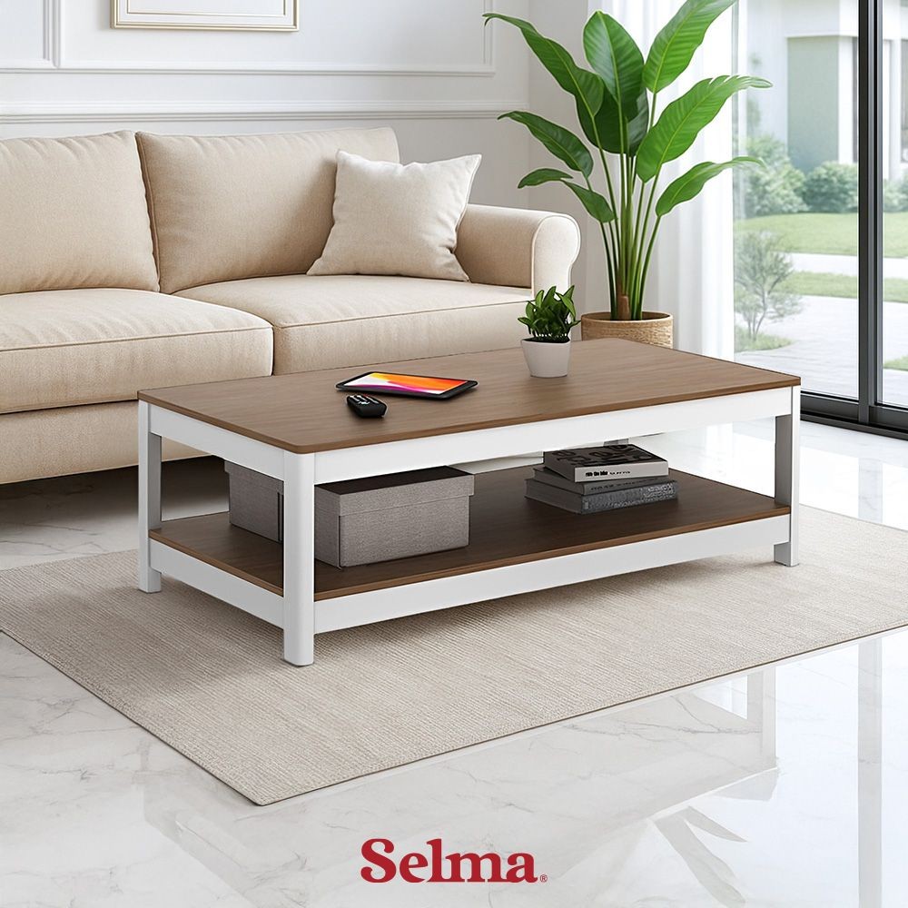 Jual Selma Padma Meja Tamu - Cokelat Walnut/Putih Coffee Table Meja ...
