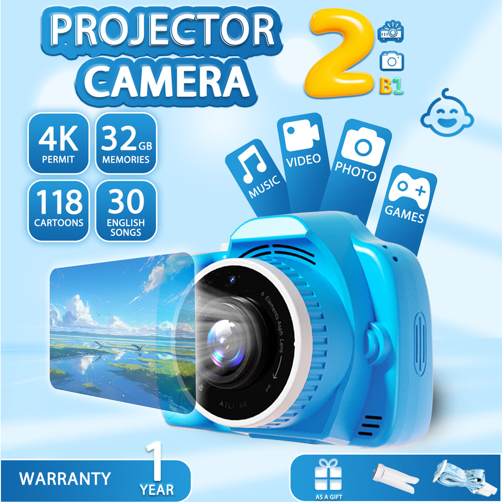Jual ildren's toy camera photographic camera can throw screen camera ...