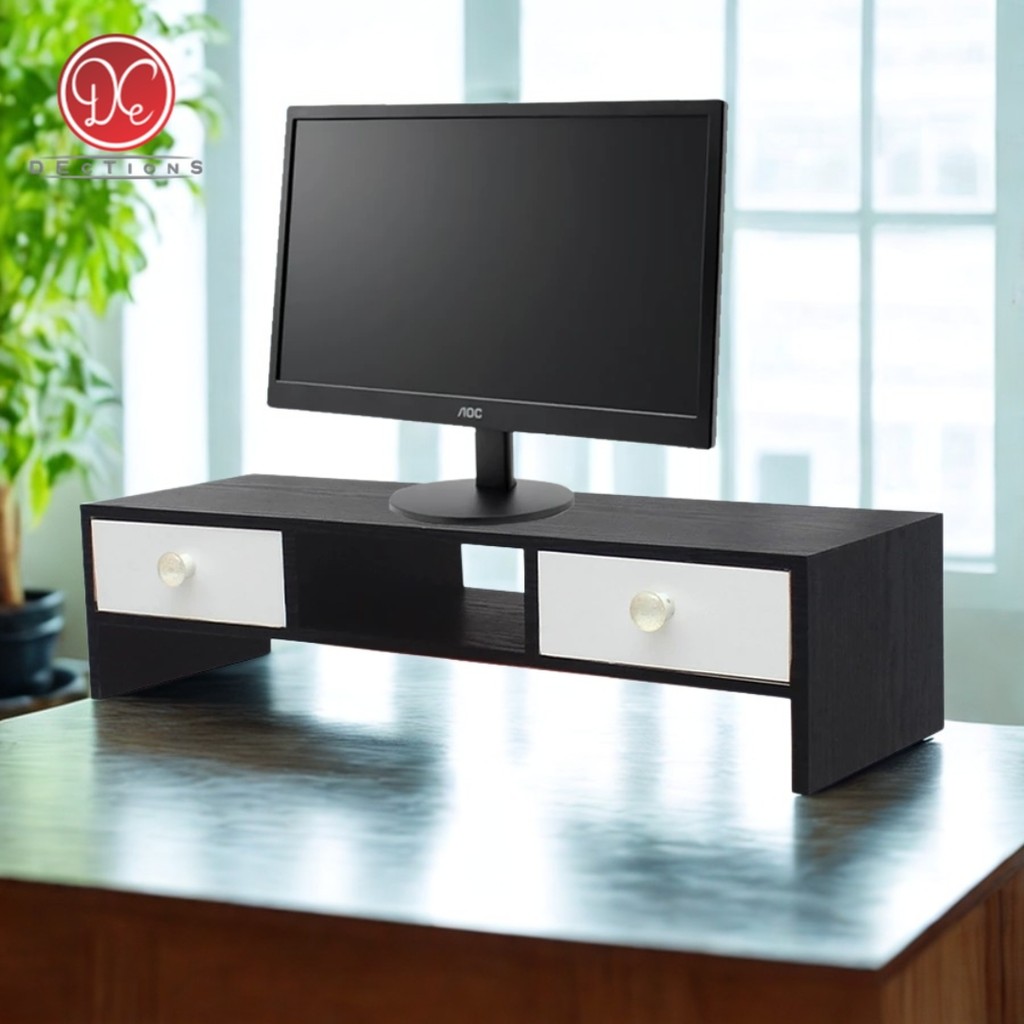 Jual Dections Meja Stand Monitor PC Dudukan Komputer 2 Laci Modern ...