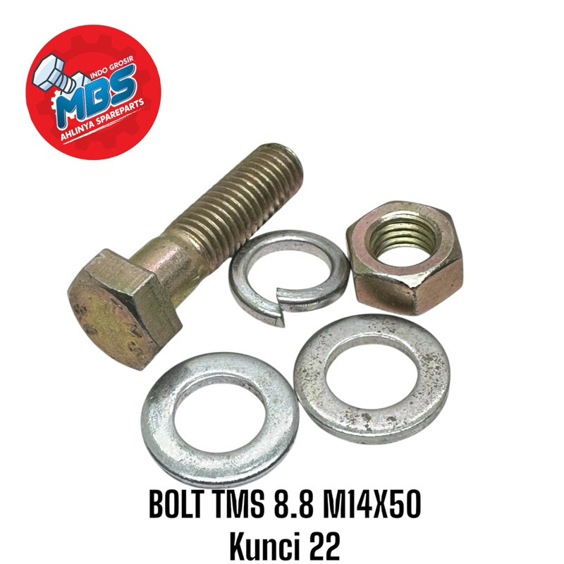 Jual BAUT TMS 22 M14X50 SET BAUT RING PET DAN MUR BAUD BESAR | Shopee ...