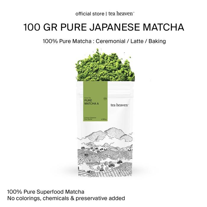 Jual Tea Heaven Pure Japanese Matcha Powder 100gr - Pure Matcha A ...