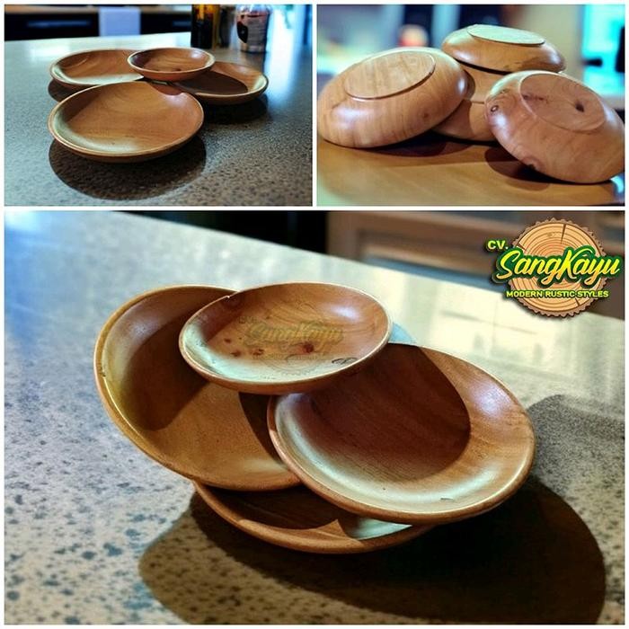 Jual SangKayu Piring kayu piring unik S01 natural wooden plate | Shopee ...